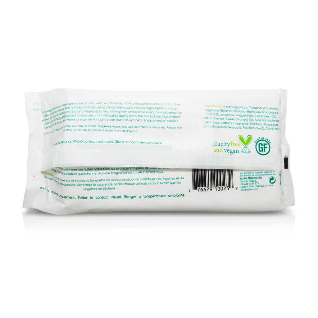 Baby Boo Bamboo Biodegradable 100% Bamboo Baby Wipes - 80ct - Hush ...